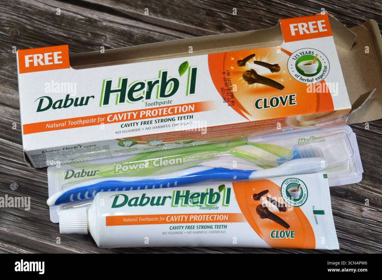 Cairo, Egypt, September 1 2025: Clove cavity protection Dabur Herb'l ...