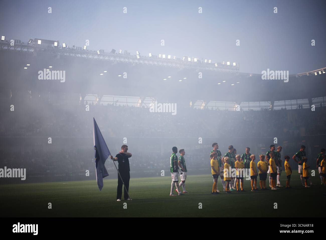 GOTHENBURG, SWEDEN 20250510Smoke from flares in Gais's heel before kick ...