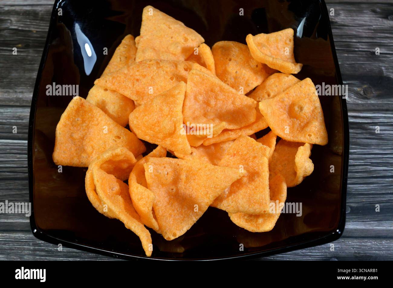 Tortilla chips, corn tortillas cut into triangles and baked ...