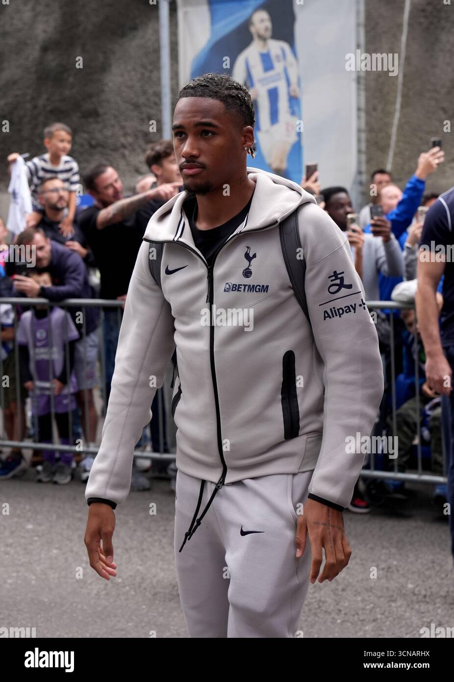 Tottenham Hotspur's Wilson Odobert arrives at the ground ahead of the ...