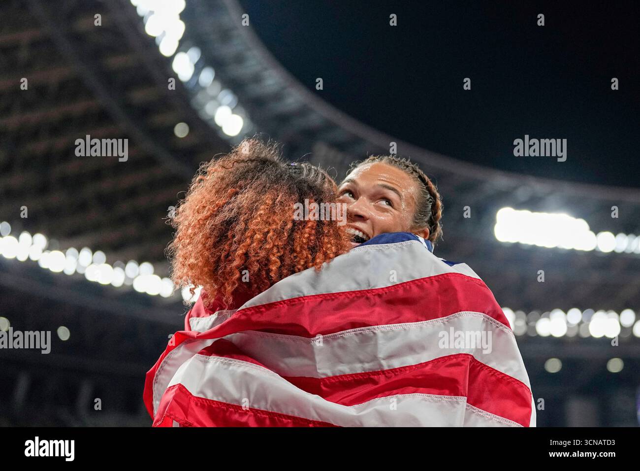 United States' Anna Hall celebrates with United States' Taliyah Brooks ...