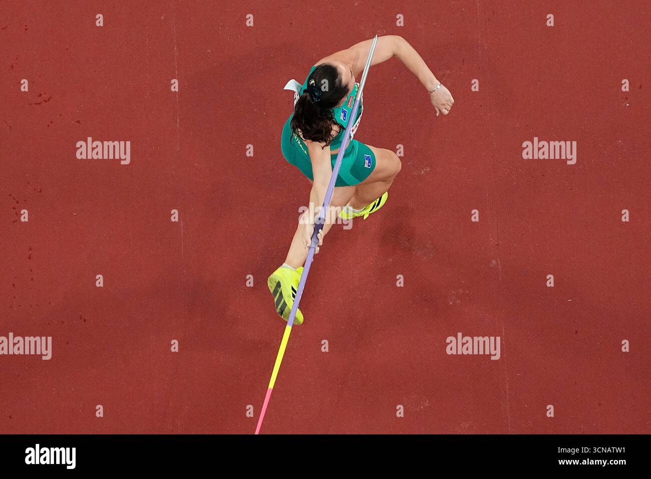 Australia's Mackenzie Little competes during the women's javelin throw ...