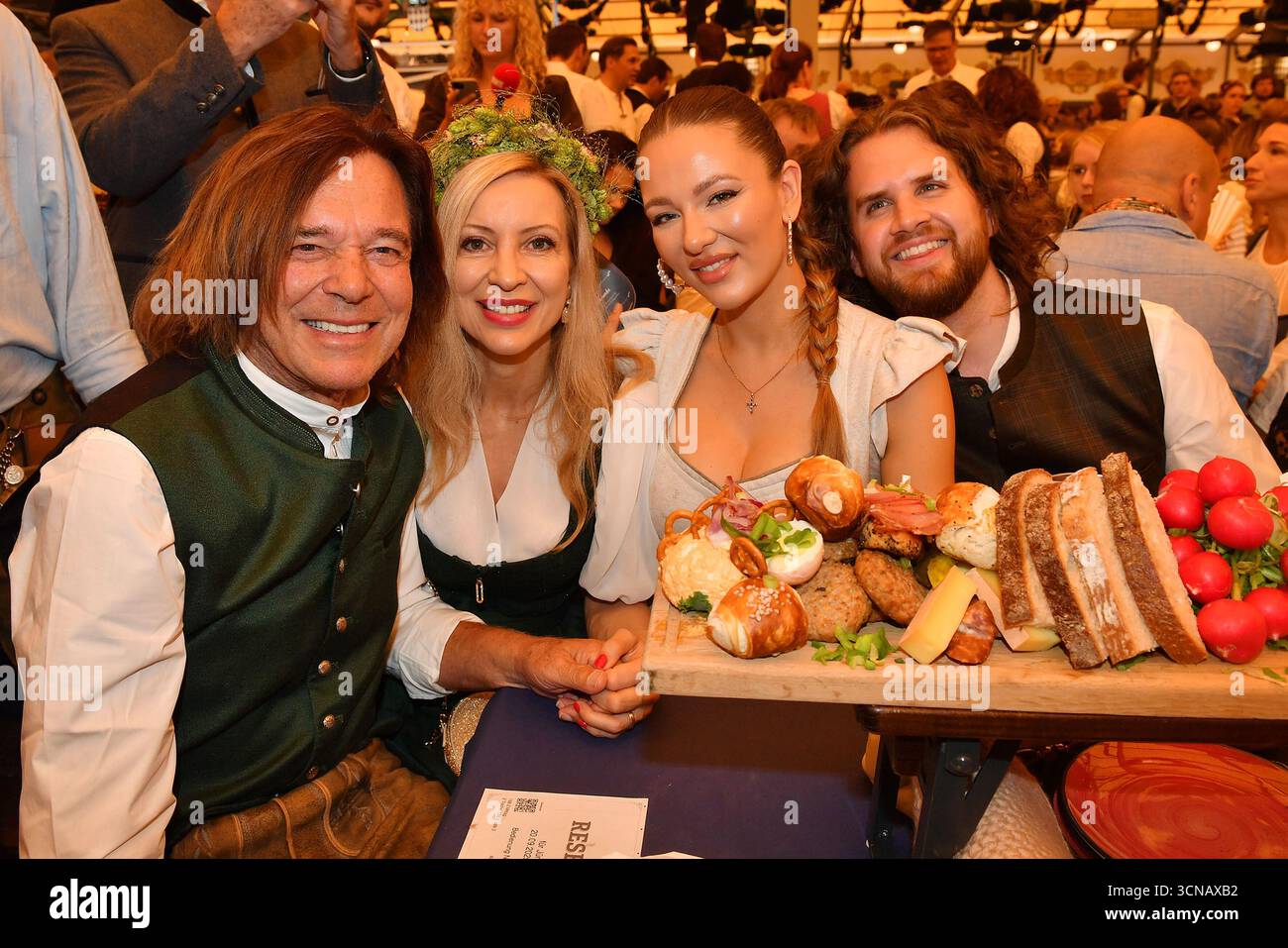 Juergen Drews, Ramona Drews, Joelina Drews and Adrian Louis pose during ...