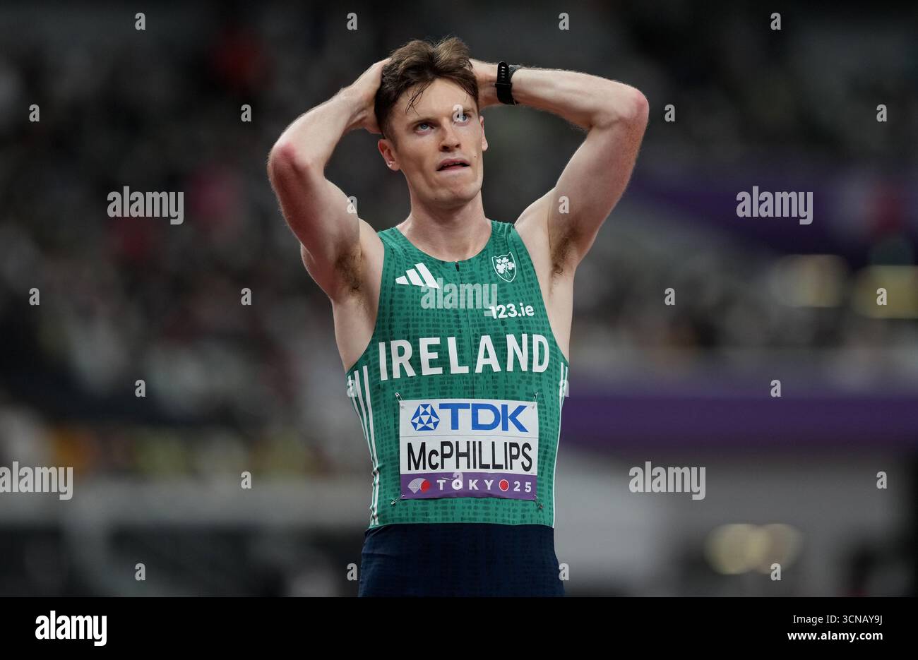 Ireland's Cian McPhillips after finishing the Men's 800 Metres on day ...