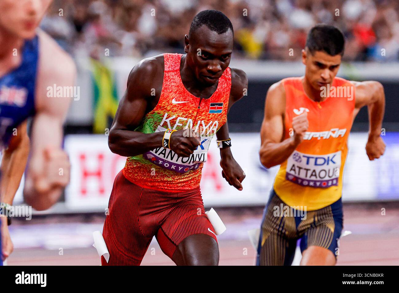 Emmanuel Wanyonyi of Kenya during the Men's 800 Metres Final during ...