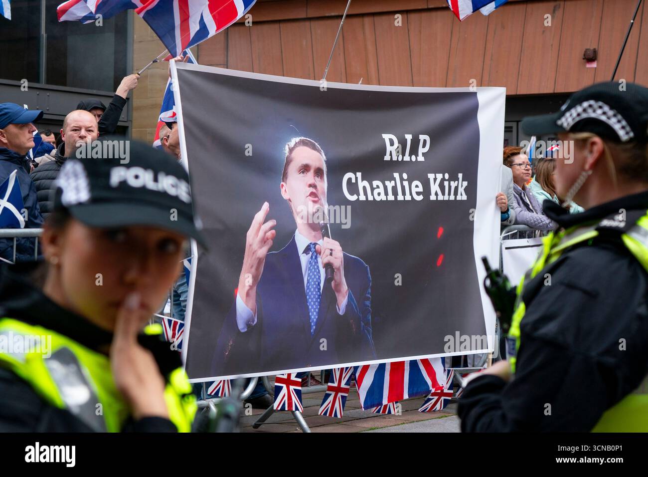 Glasgow, Scotland, UK. 20th Sept 2025. Demonstration organised by anti ...