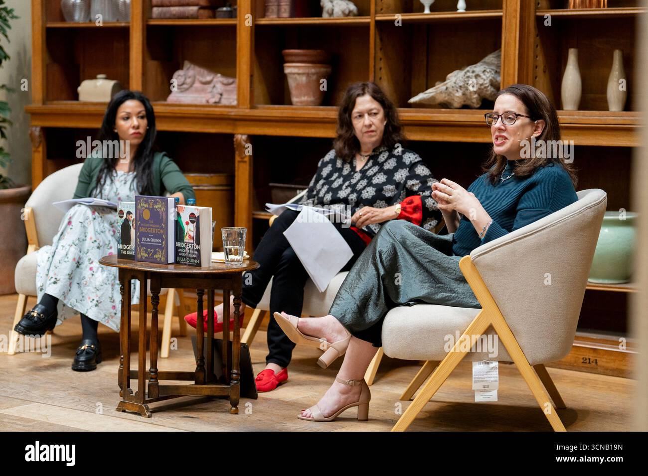 EDITORIAL USE ONLY Kathryn Drysdale, Suzi Feay, and Julia Quinn at The ...