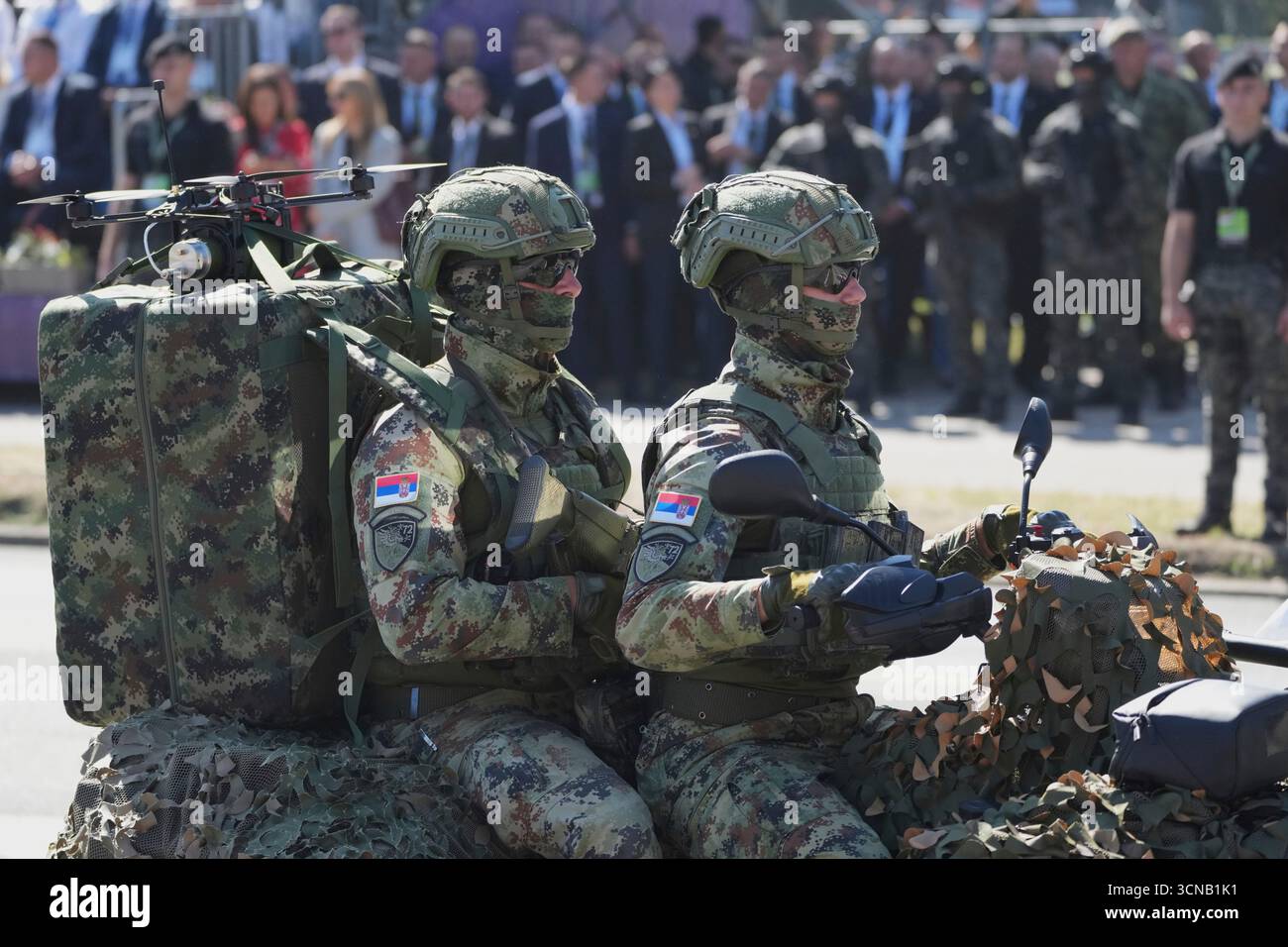 Serbian Army soldiers perform during a military parade in Belgrade ...