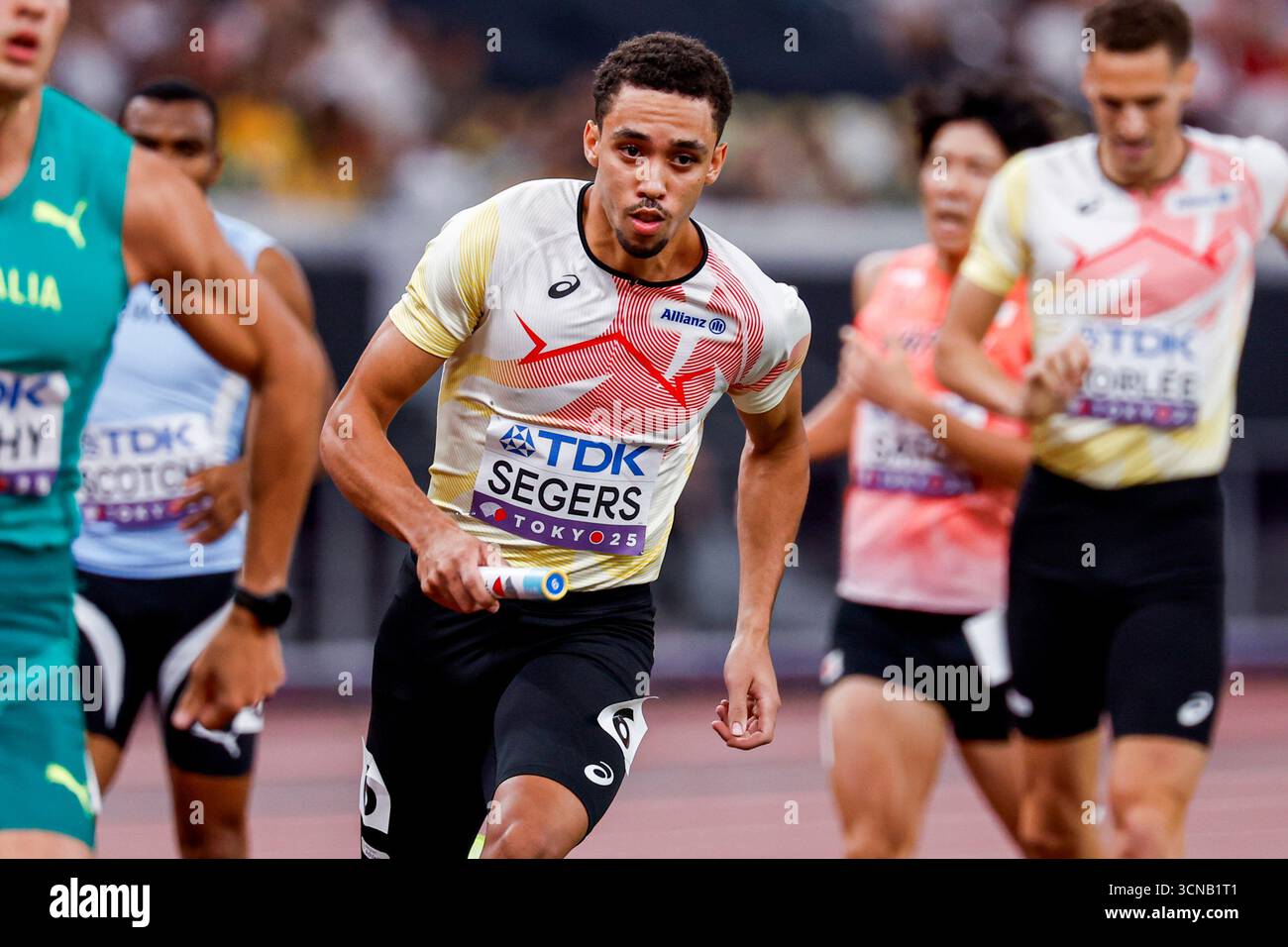 Daniel Segers of Belgium during the Men's 4x400 Metres Relay during ...