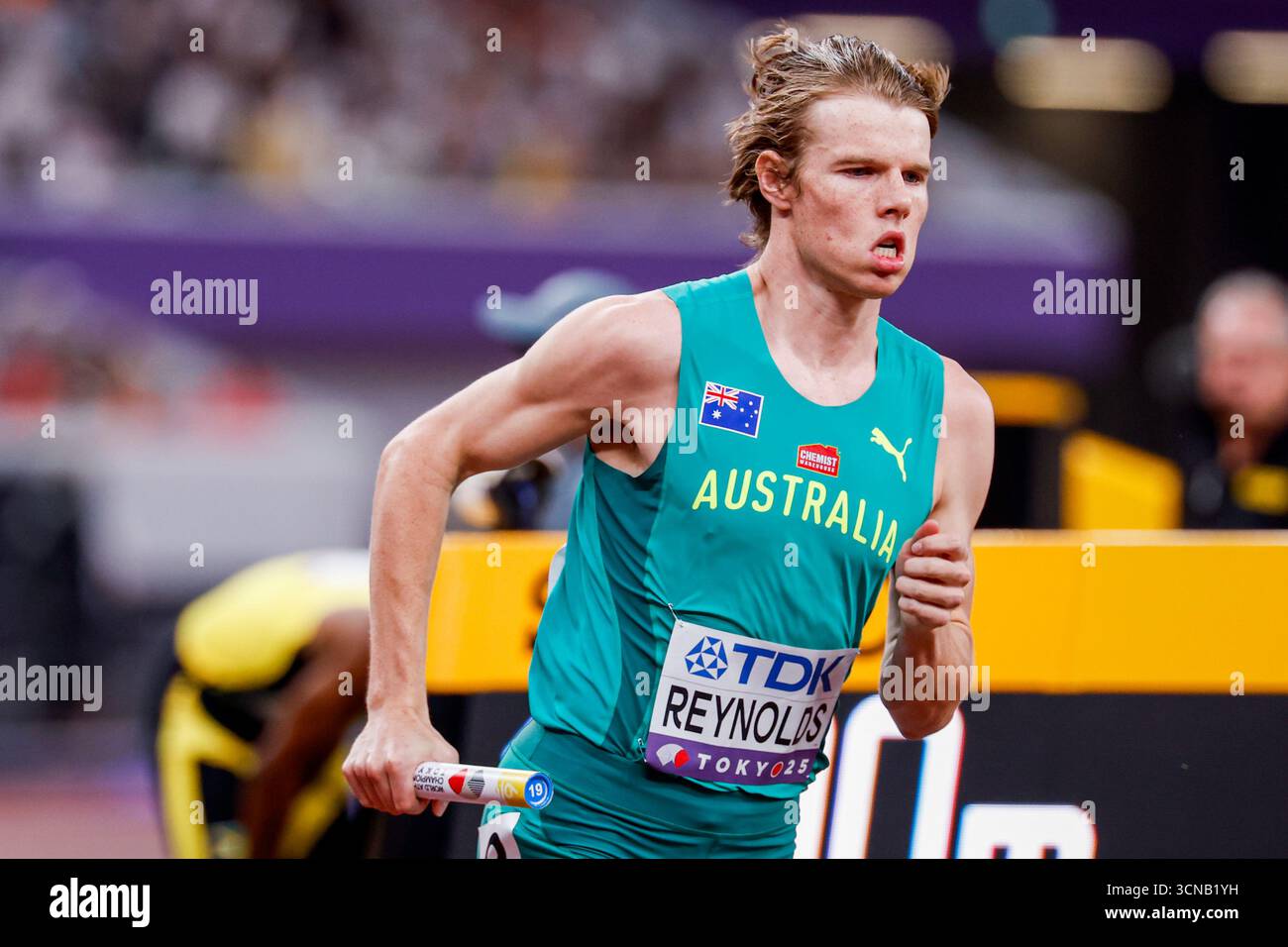 Alexander Doom of Belgium during the Men's 4x400 Metres Relay during ...
