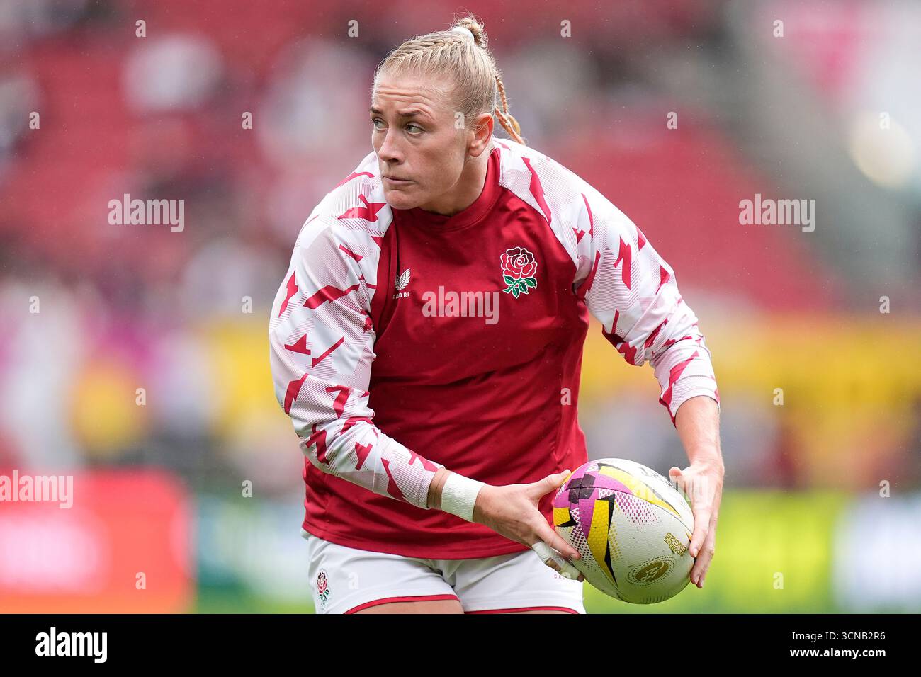 England's Alex Matthews warms up ahead of the Women's Rugby World Cup ...