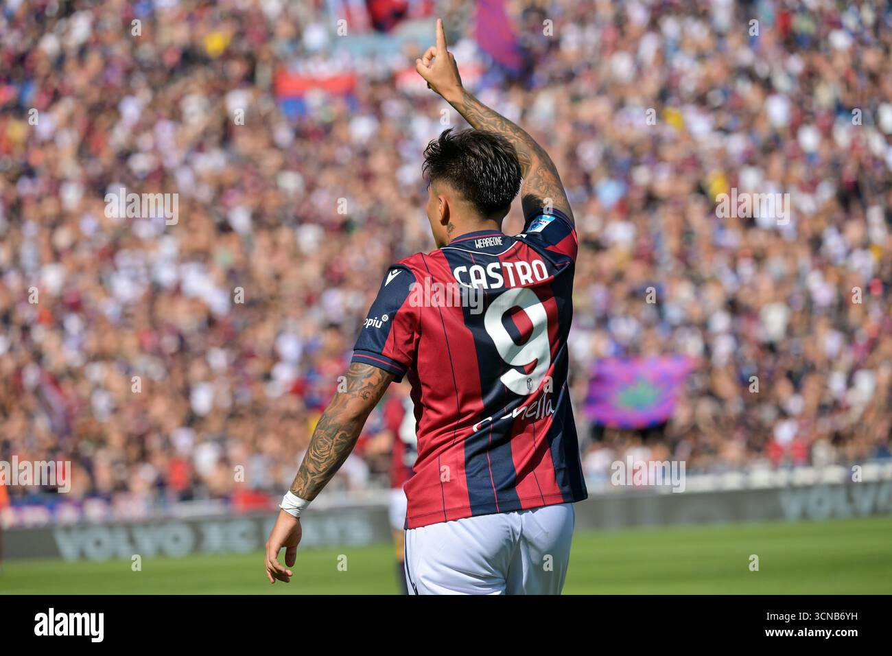 Bologna's Santiago Castro shows his disappointment during Bologna FC vs ...