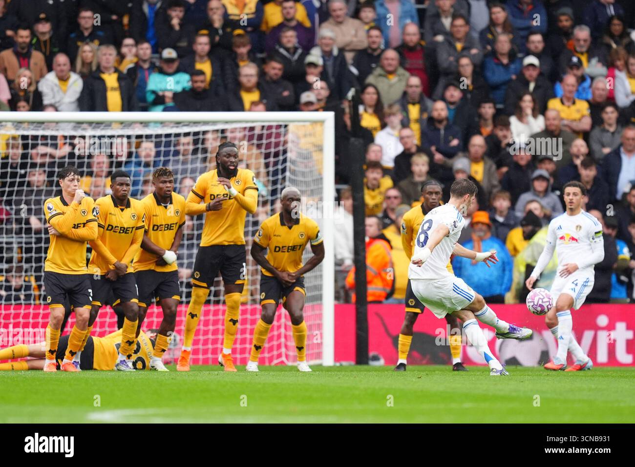 Leeds United's Anton Stach (right) scores their side's second goal of ...