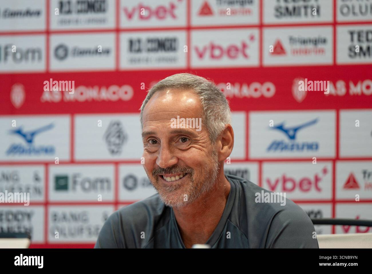Adi Hutter, coach of AS Monaco Football Club, is seen during the pre ...