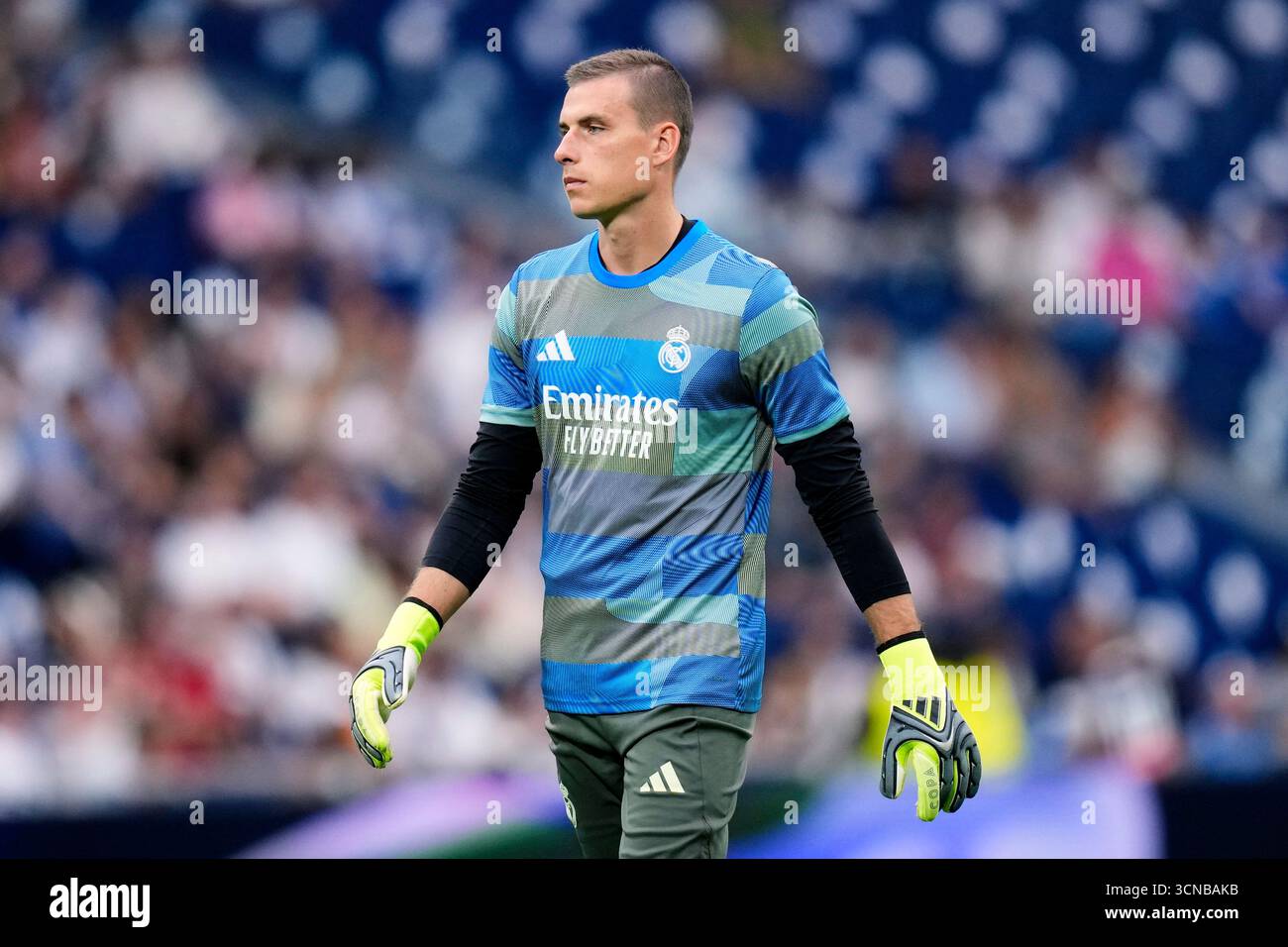 Andriy Lunin of Real Madrid CF during the La Liga EA Sports match ...