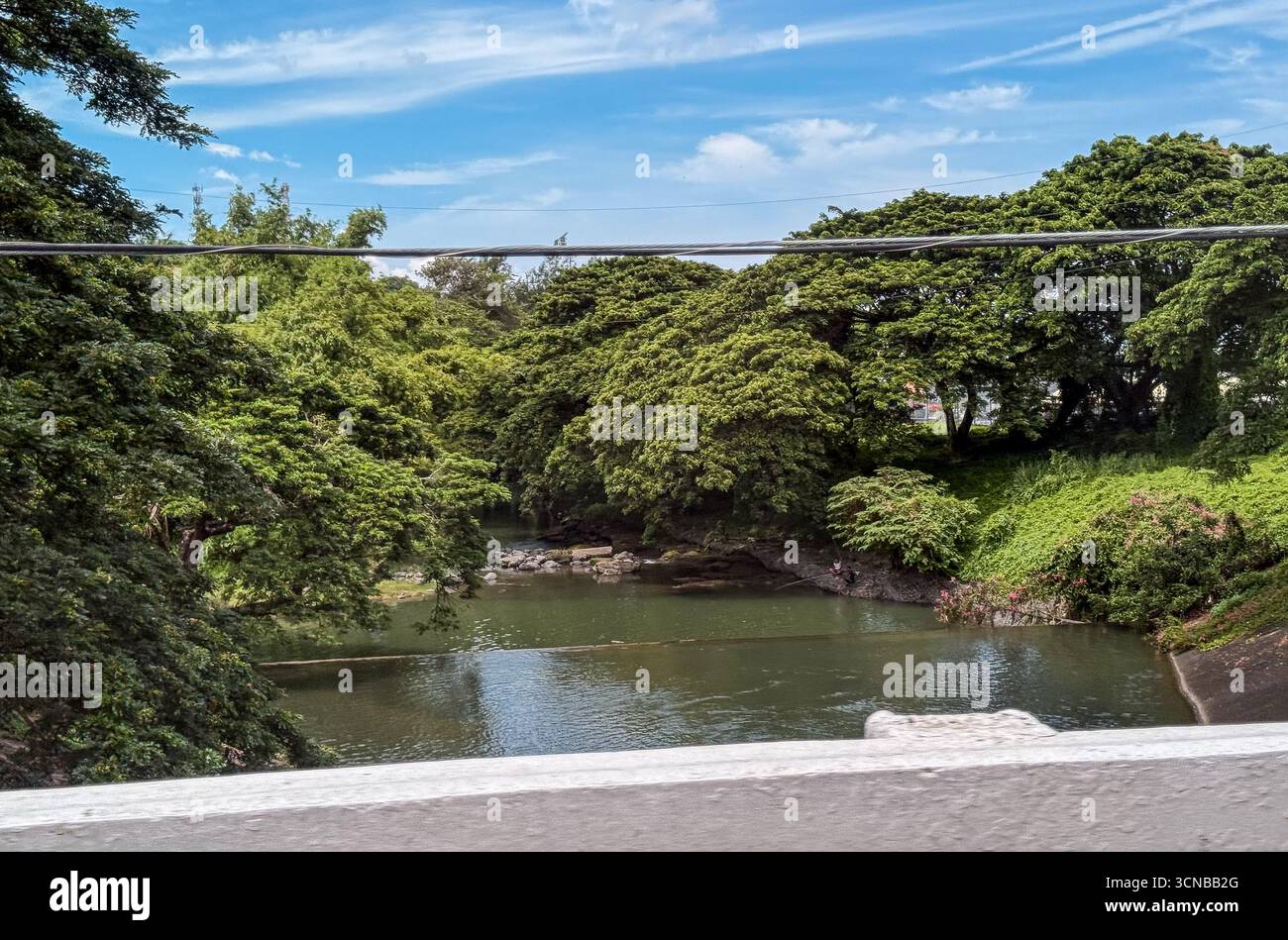 Batangas, Philippines. Sept 20,2025. Concrete weir at the point where ...