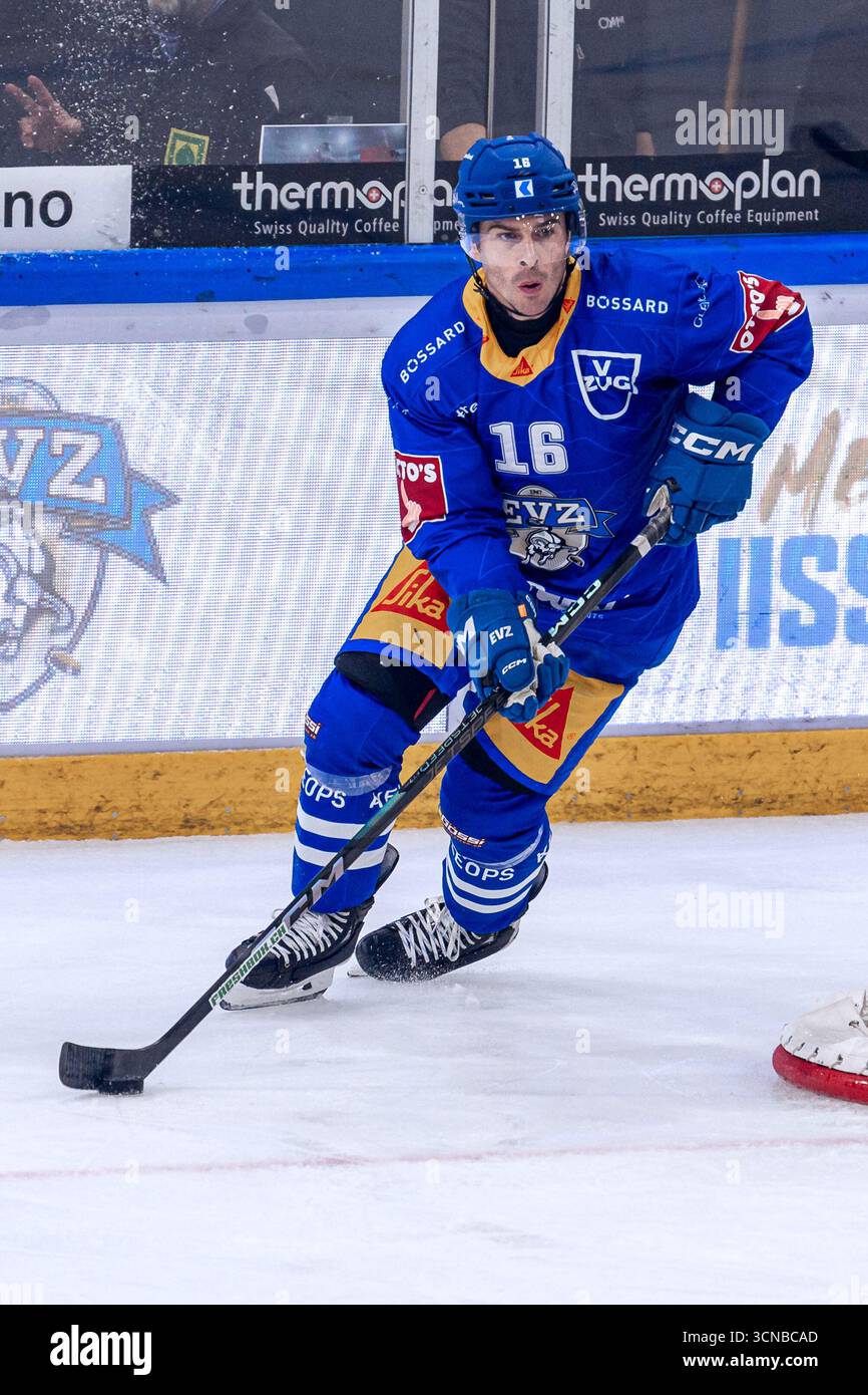 Raphael Diaz #16 (EV Zug) - 16.09.2025 - National League, Regular Season, Ice Hockey, OYM hall ...