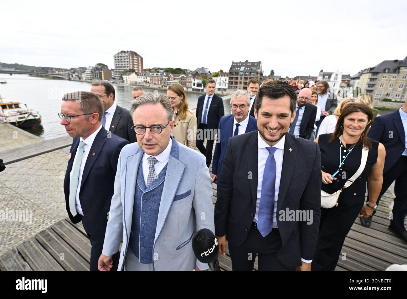 Prime Minister Bart De Wever and Walloon Minister President Adrien ...