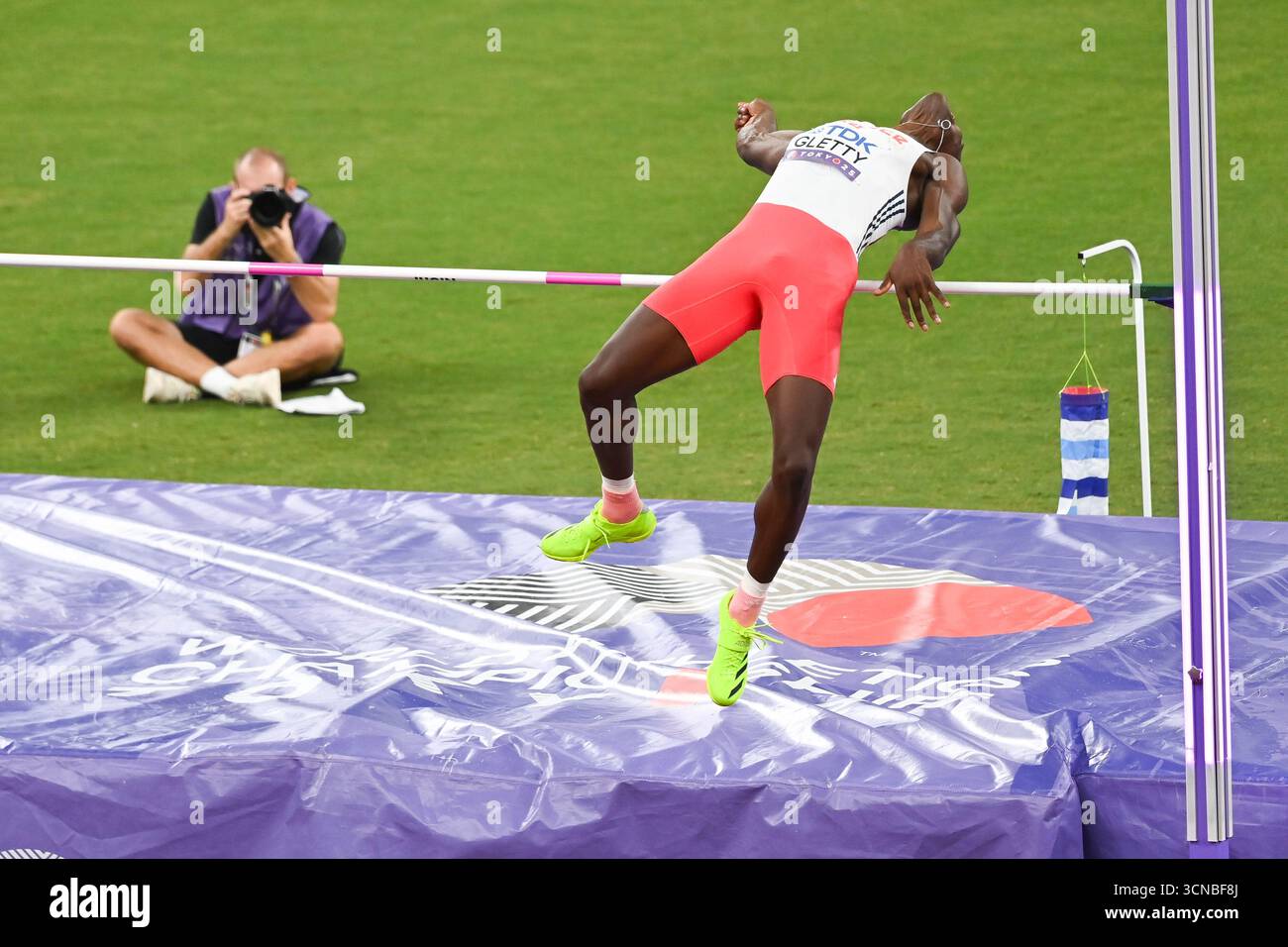 Makenson Gletty (France) during the decathlon high jump during the ...