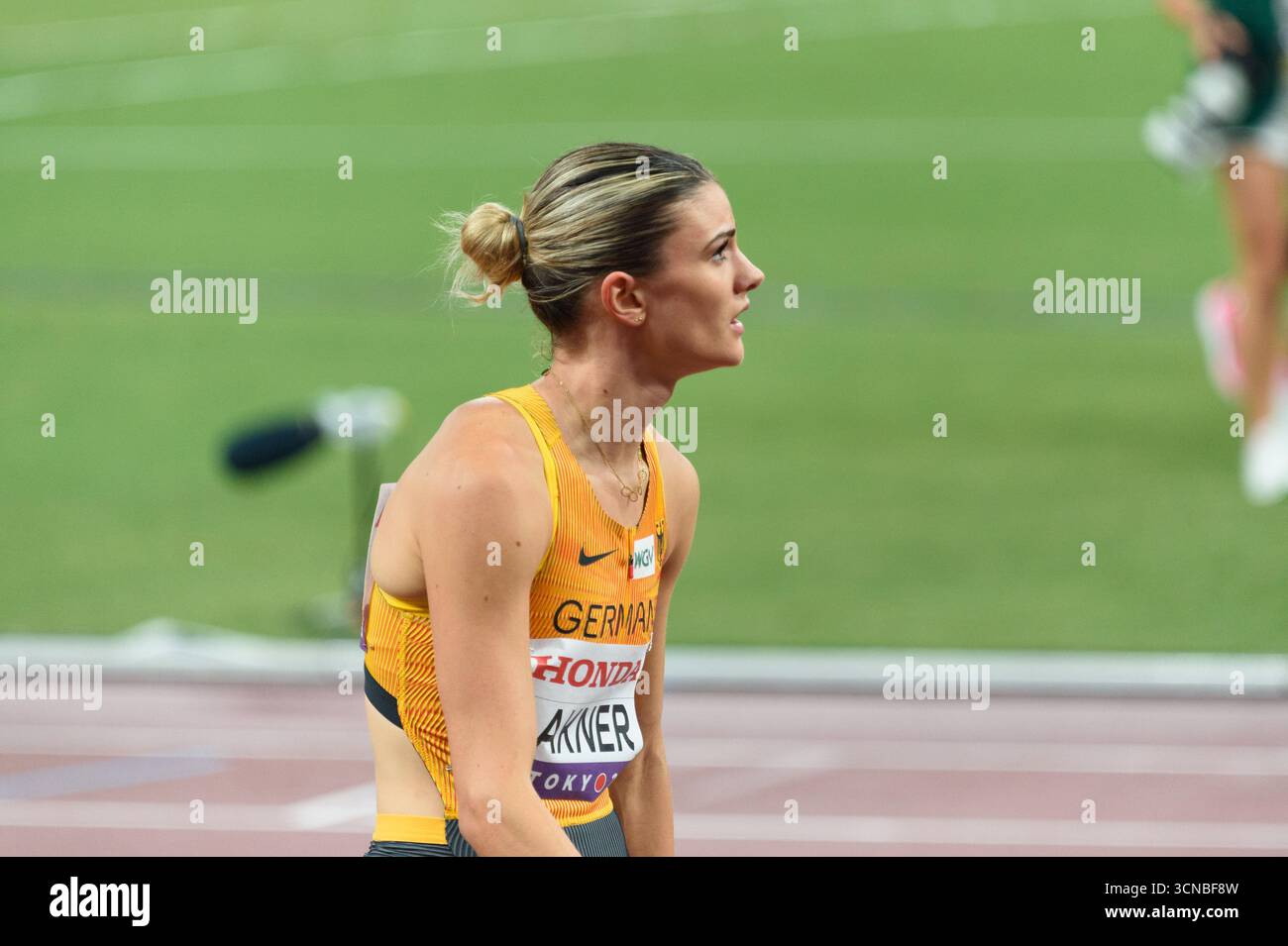 Jana Lakner (Germany) after the 4x400 metres relay heats race during ...