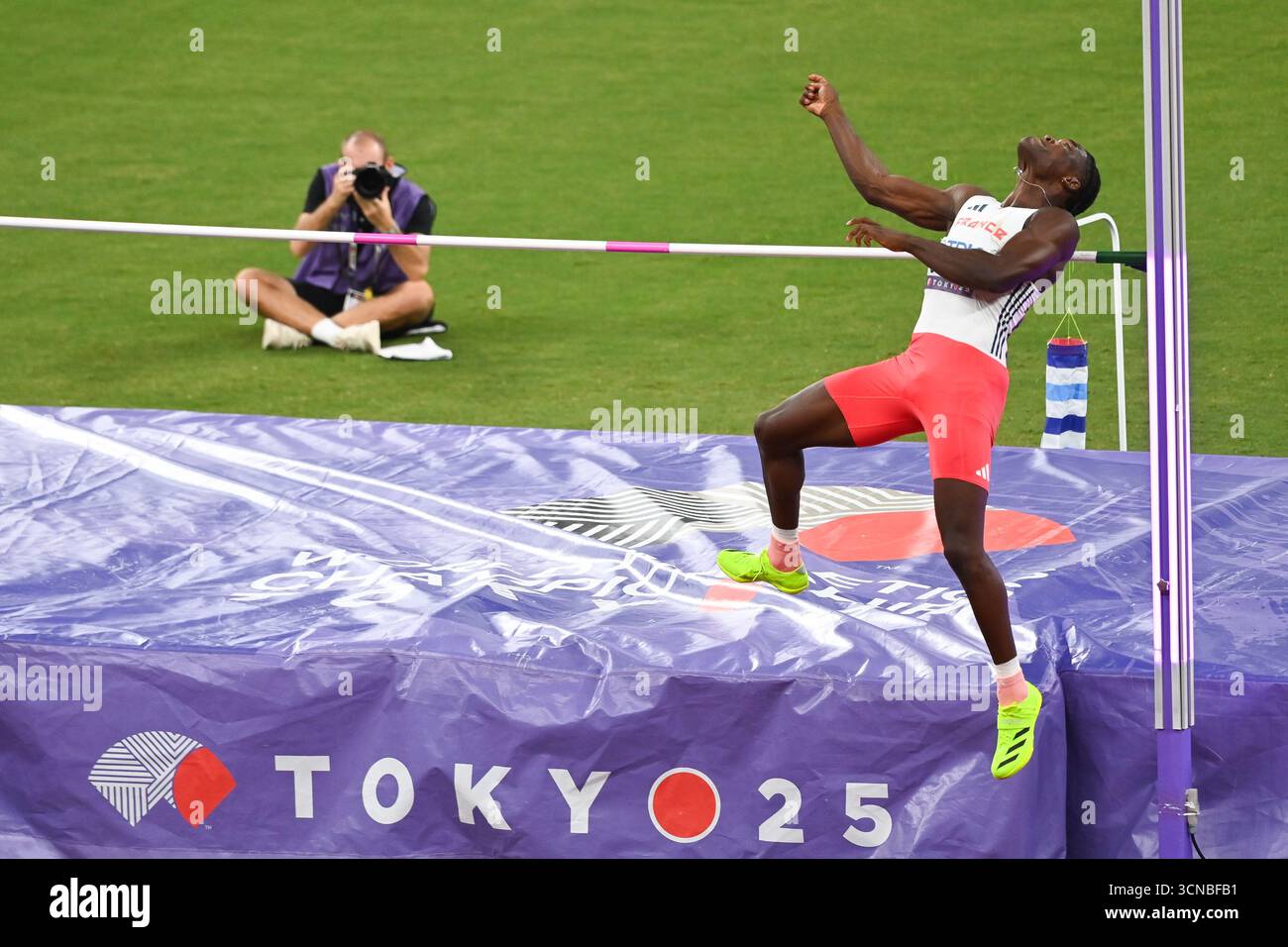 Makenson Gletty (France) during the decathlon high jump during the ...