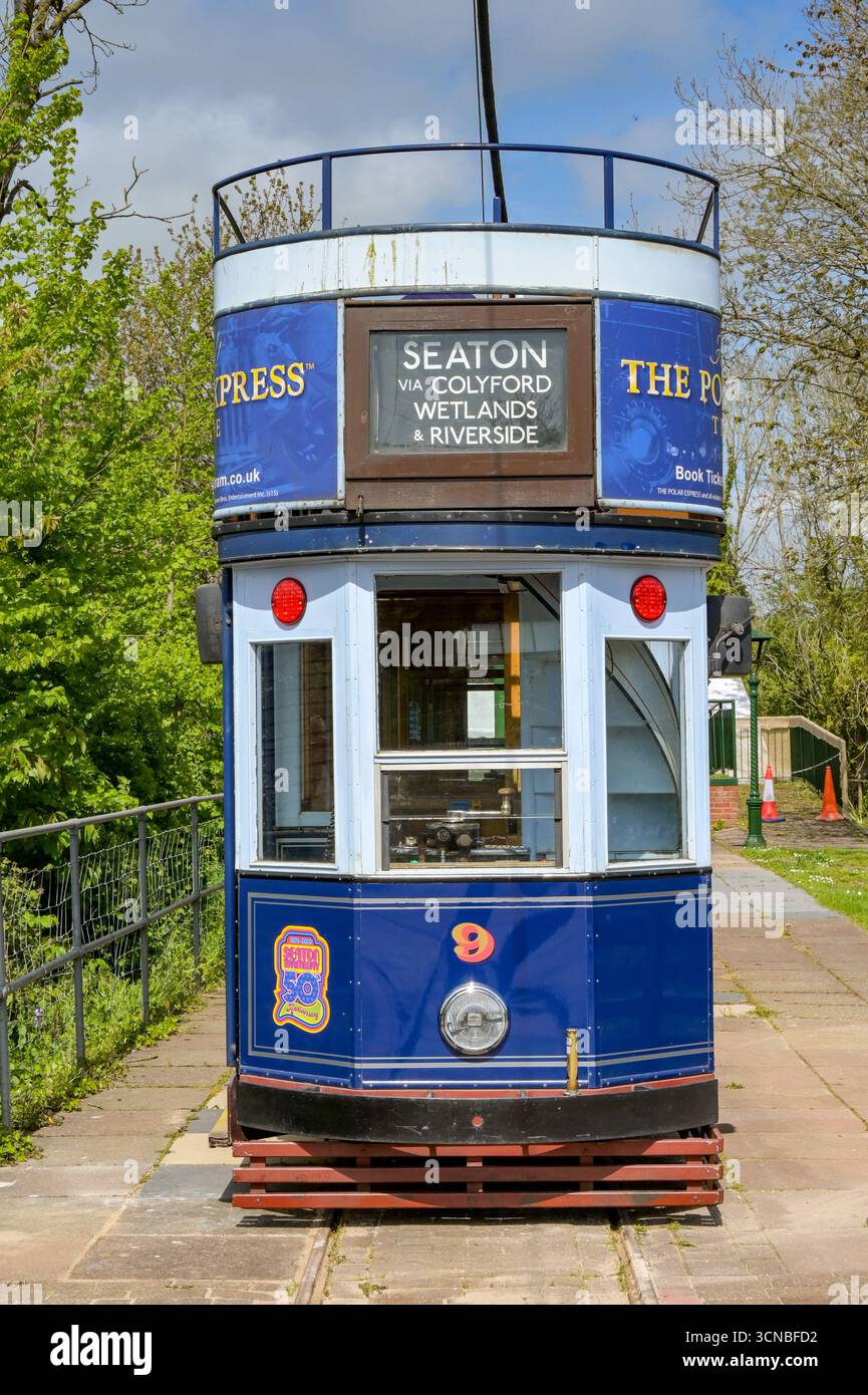 Seaton, Devon, England, UK - 25 April 2025: Front view of one of the ...