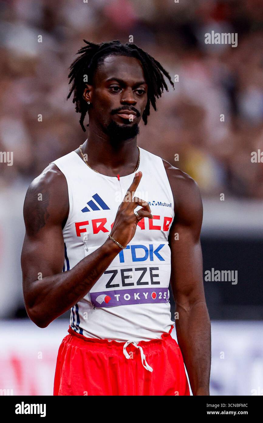 Ryan Zeze of France during the Men's 4x100 Metres Relay during World ...