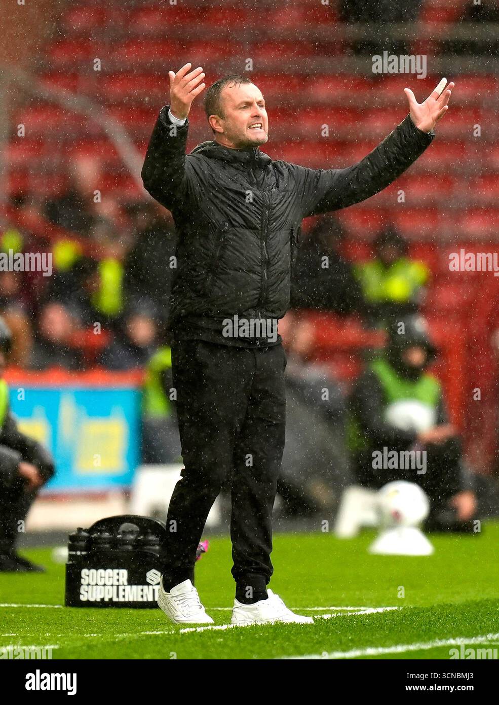Charlton Athletic manager Nathan Jones reacts during the Sky Bet ...