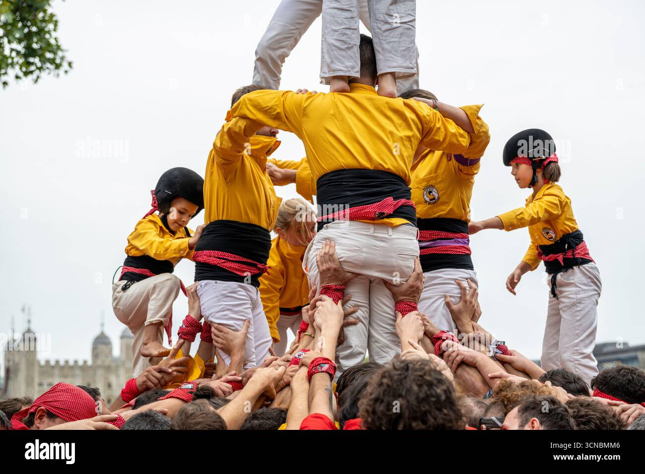 London, UK. 20 September 2025. Members of Castellers of London and the ...