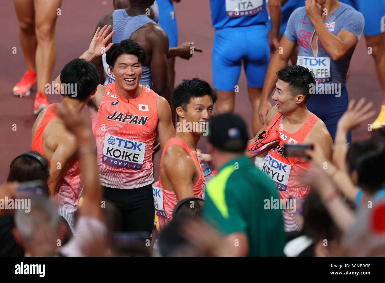 Tokyo, Japan. 20th Sep, 2025. Yuki Koike, Hiroki Yanagita, Yoshihide ...