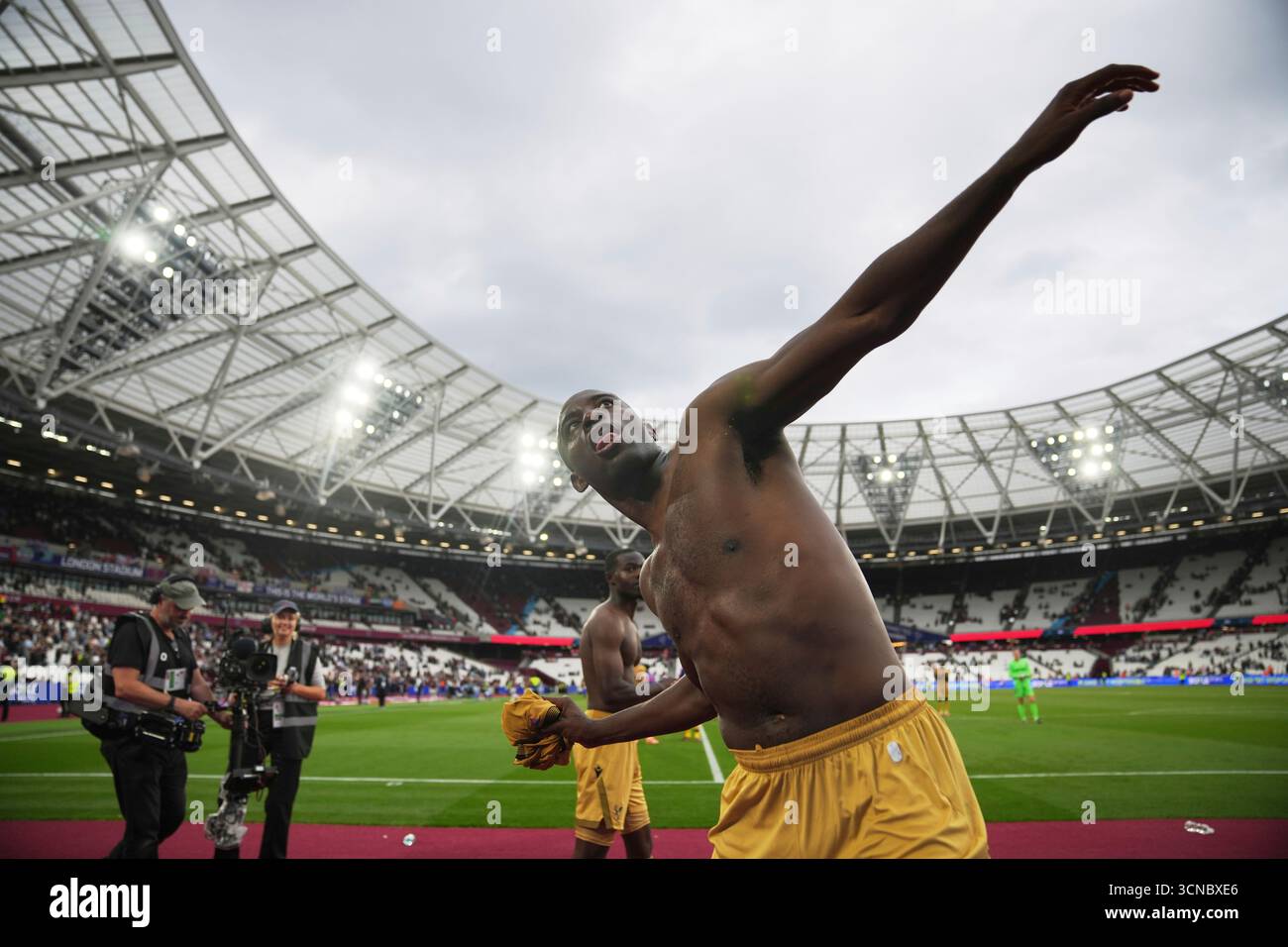 Crystal Palace's Jean-Philippe Mateta celebrates after the English ...
