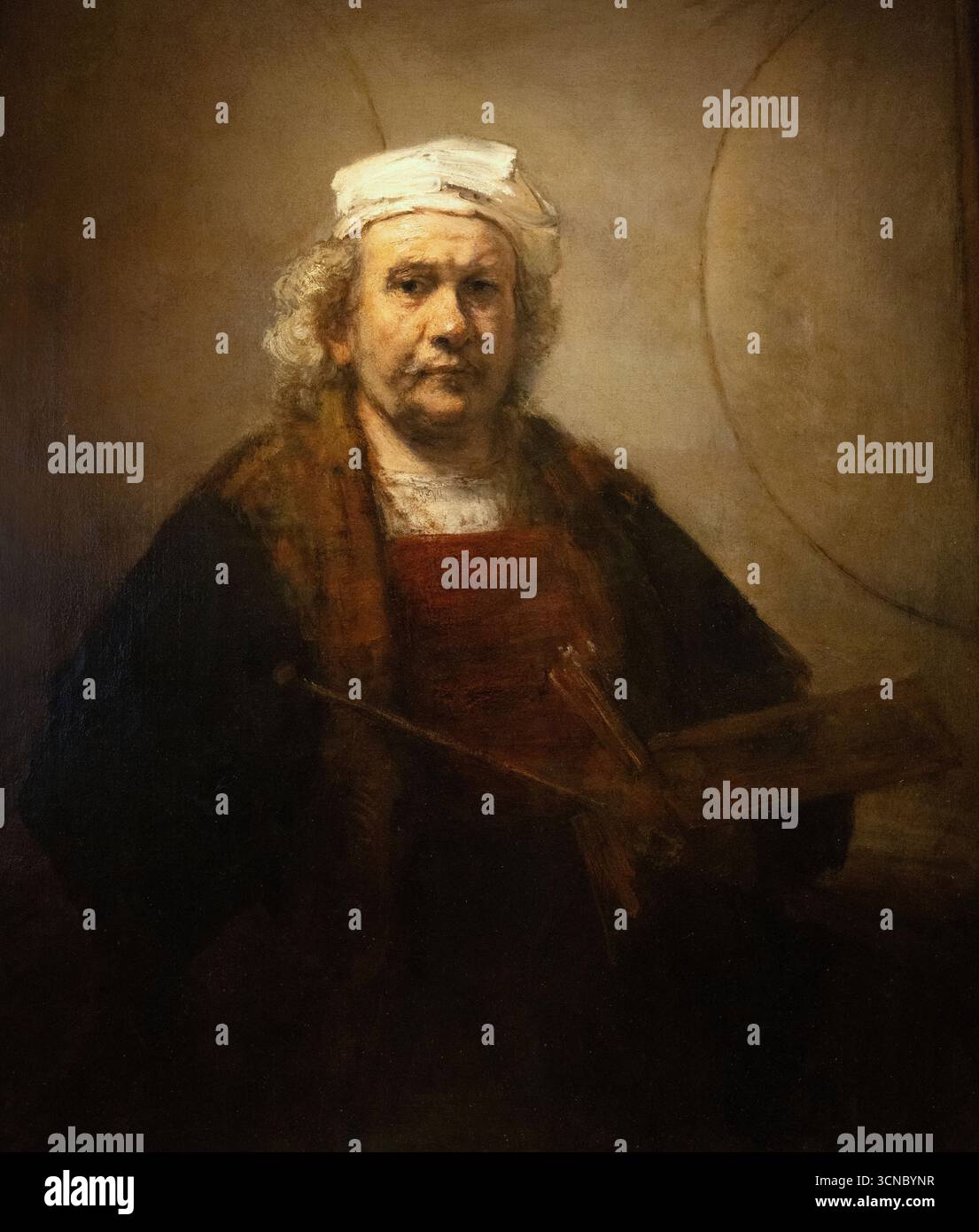 Rembrandt "Self Portrait" 1665 - A Portrait of the Artist; aged about ...