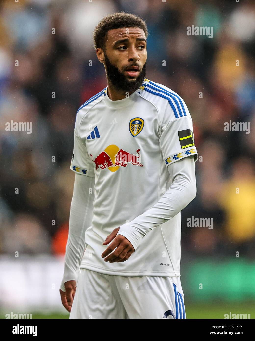 Jayden Bogle of Leeds United during the Premier League match ...