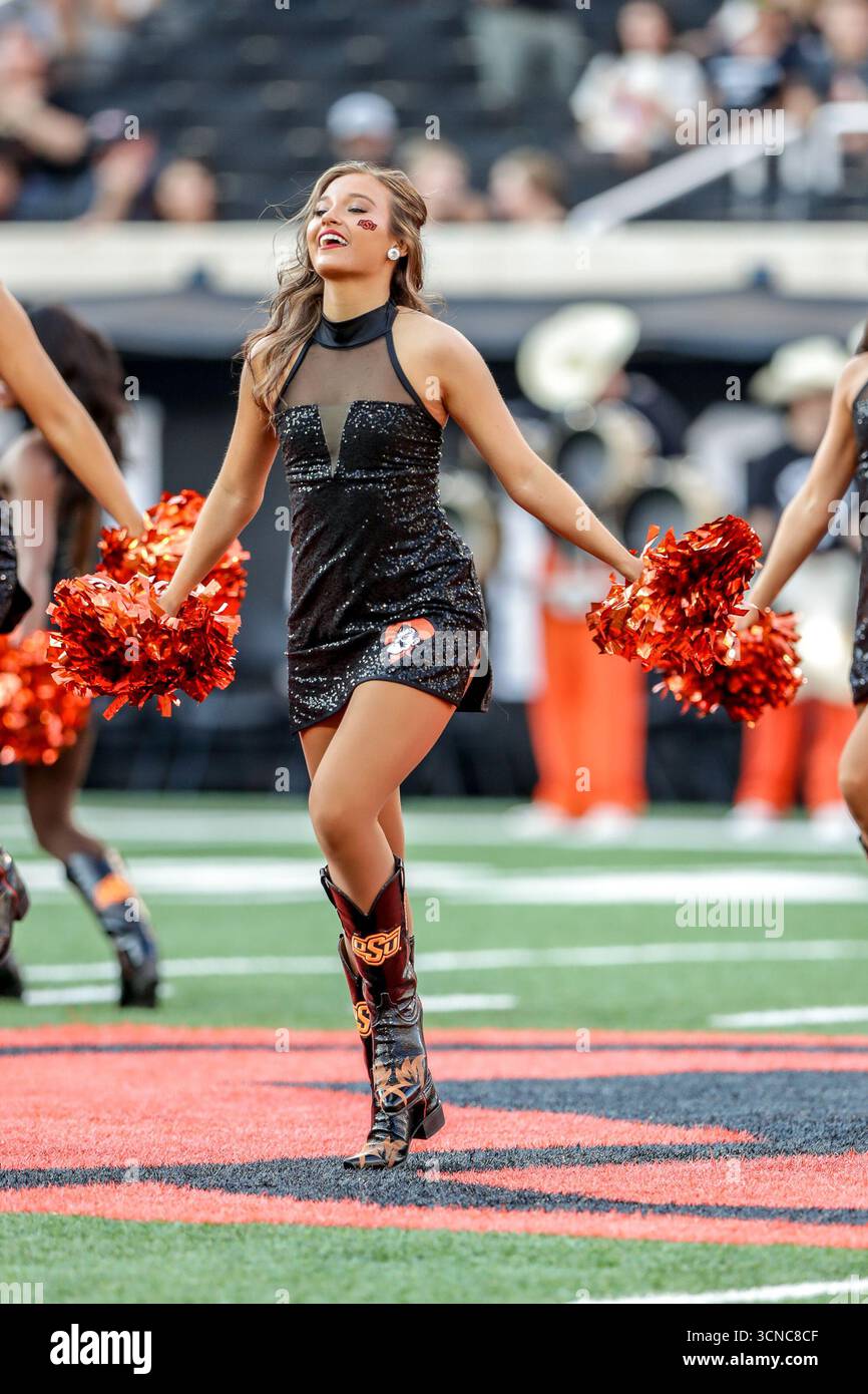 September 19, 2025: An Oklahoma State University pom during a football ...