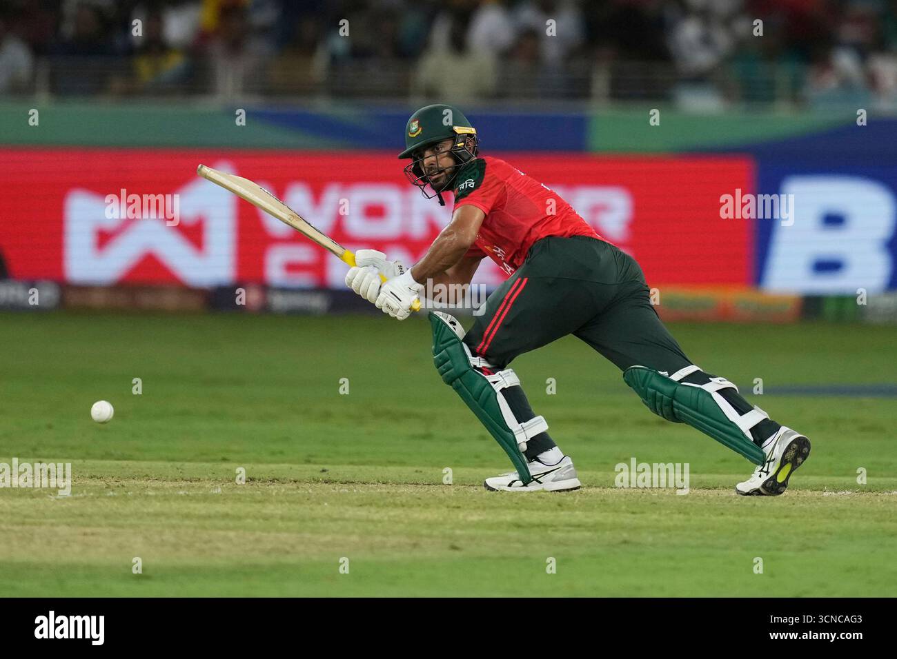 Bangladesh's Saif Hassan plays a shot during the Asia Cup cricket match ...