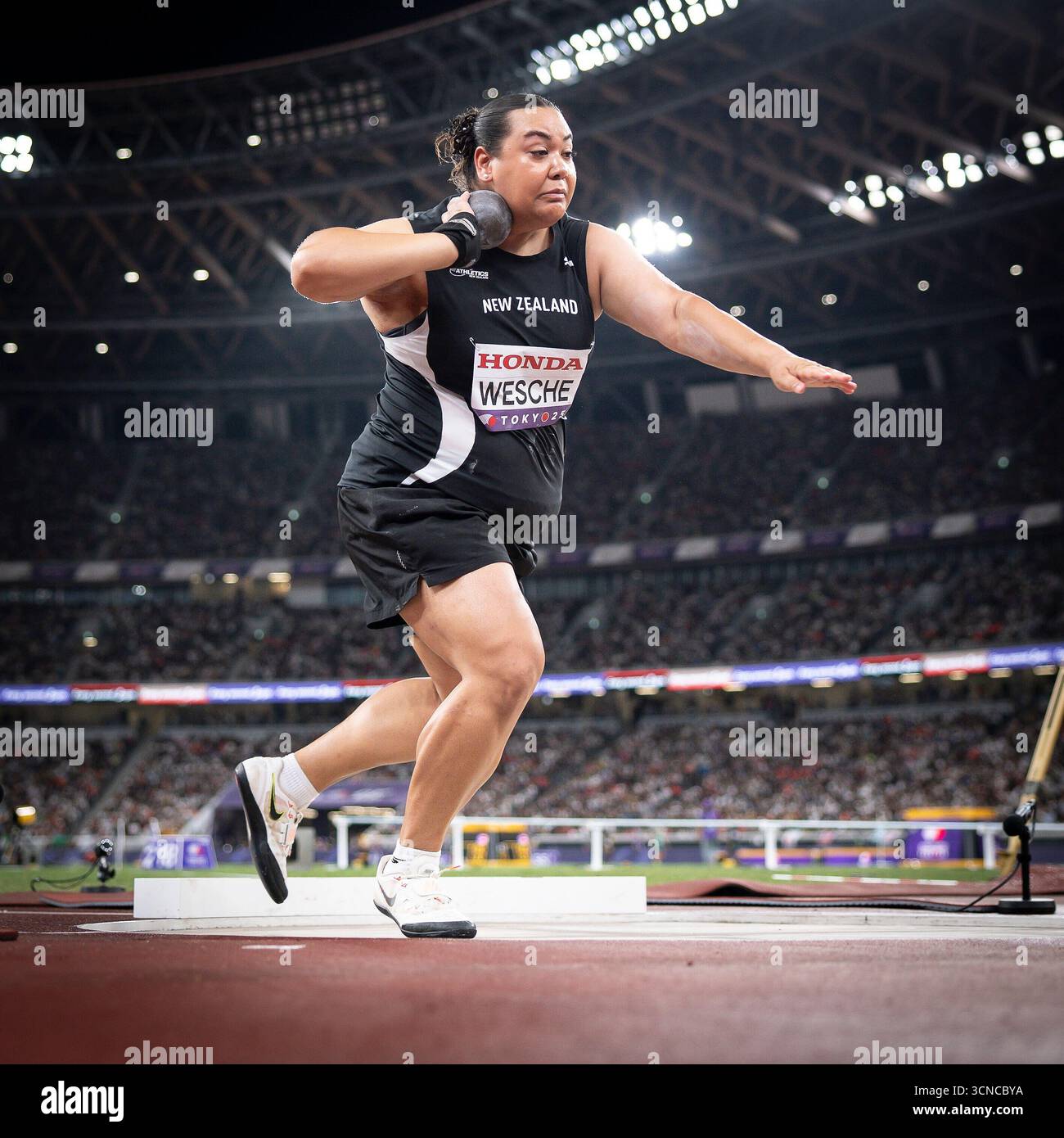 Maddison Lee Wesche (NZL) an Tag 8 der World Athletics Championships im ...