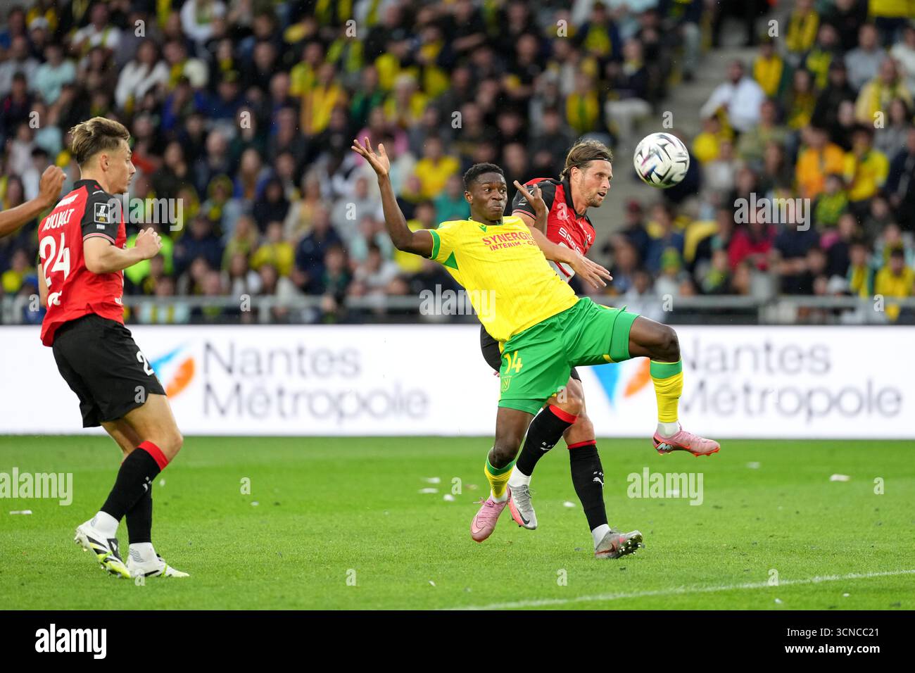33 Hans HATEBOER (srfc) - 14 Amady CAMARA (fcn) during the Ligue 1 ...