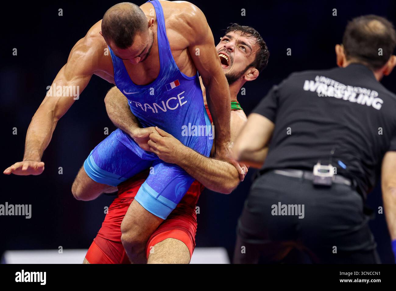 ZAGREB, CROATIA - SEPTEMBER 20: Ulvu Ganizade of Azerbaijan (red ...