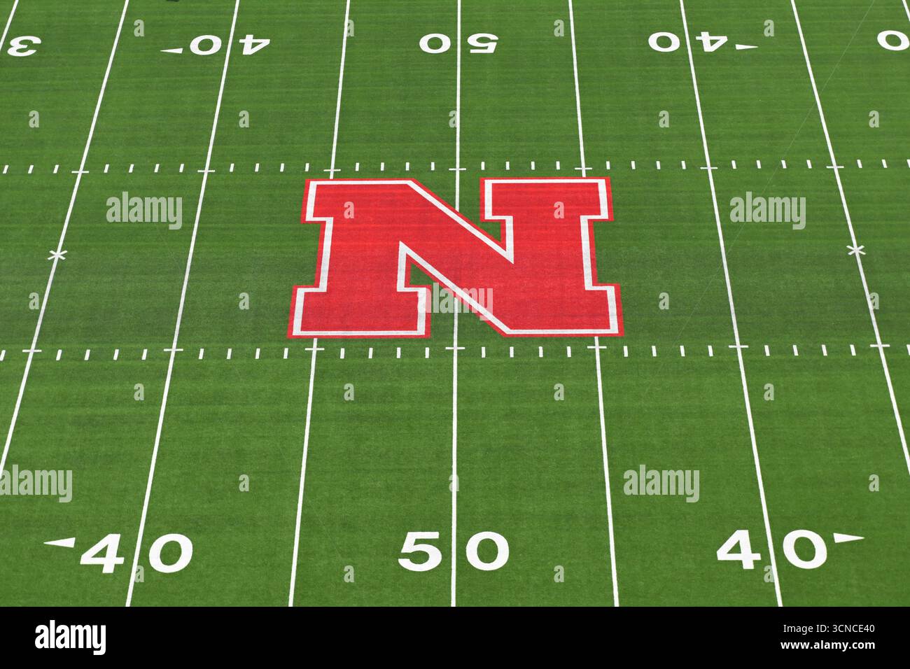 September 20, 2025: The Nebraska Cornhuskers logo on the field, before ...