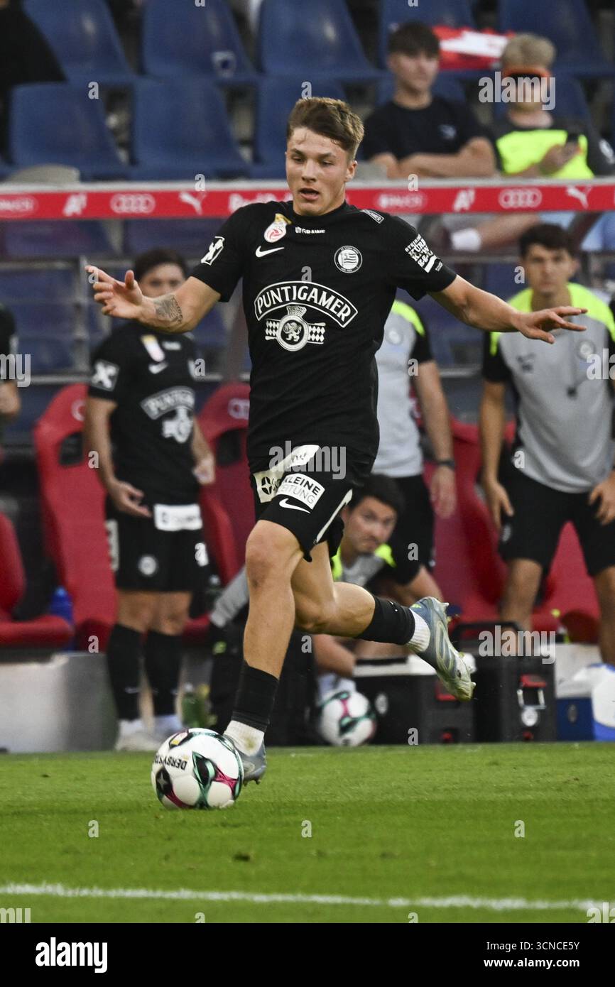 SALZBURG, AUSTRIA - SEPTEMBER 20: Filip Jan Rozga of Sturm Graz runs ...