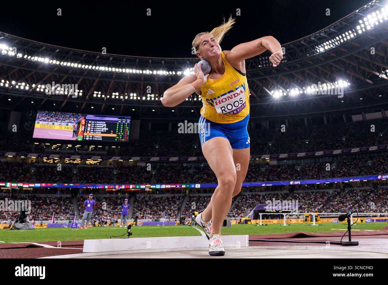250920 Fanny Roos of Sweden competes in women's shot put final during ...