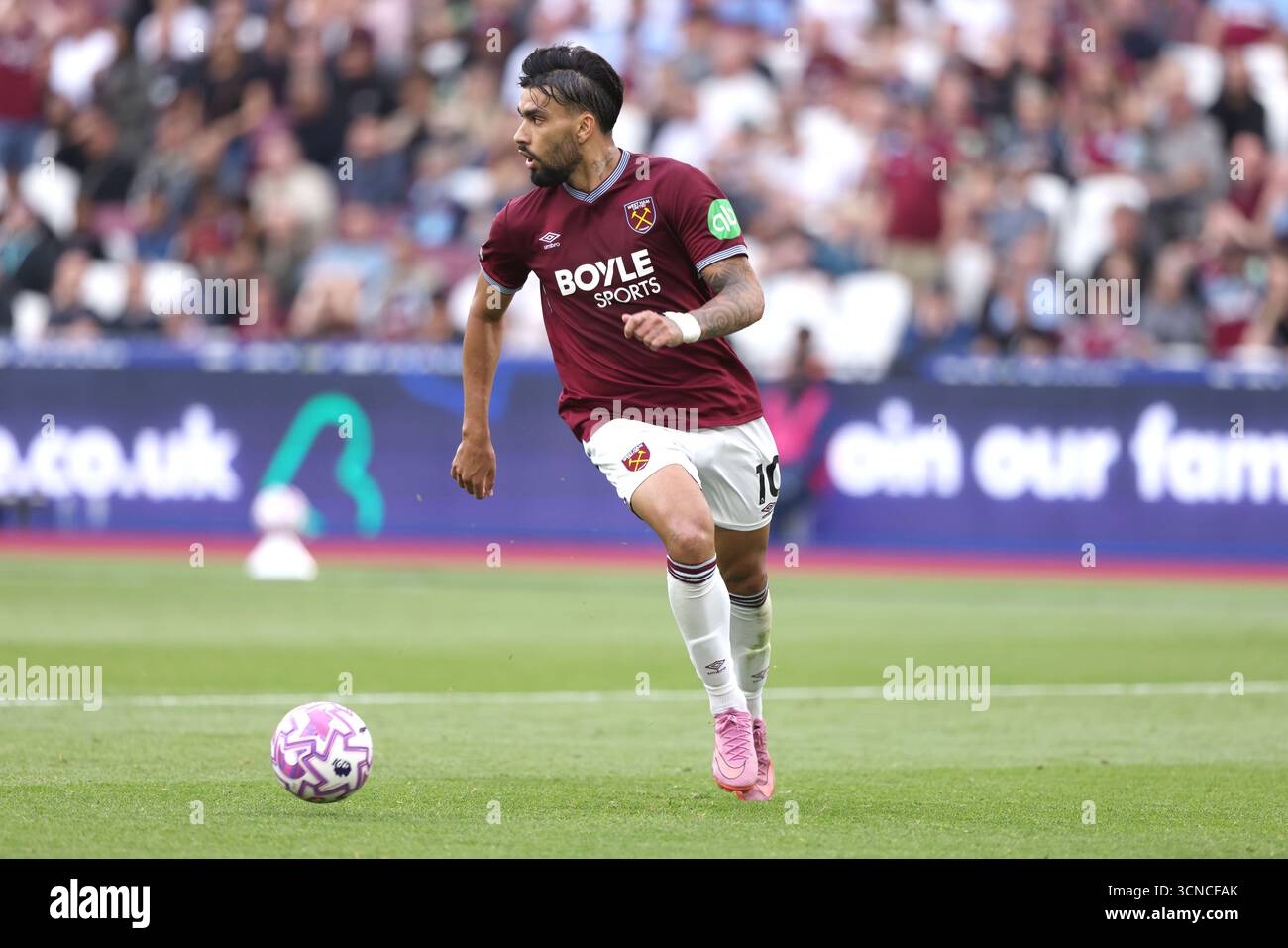 Lucas Paqueta (WHU) at the West Ham United v Crystal Palace EPL match ...