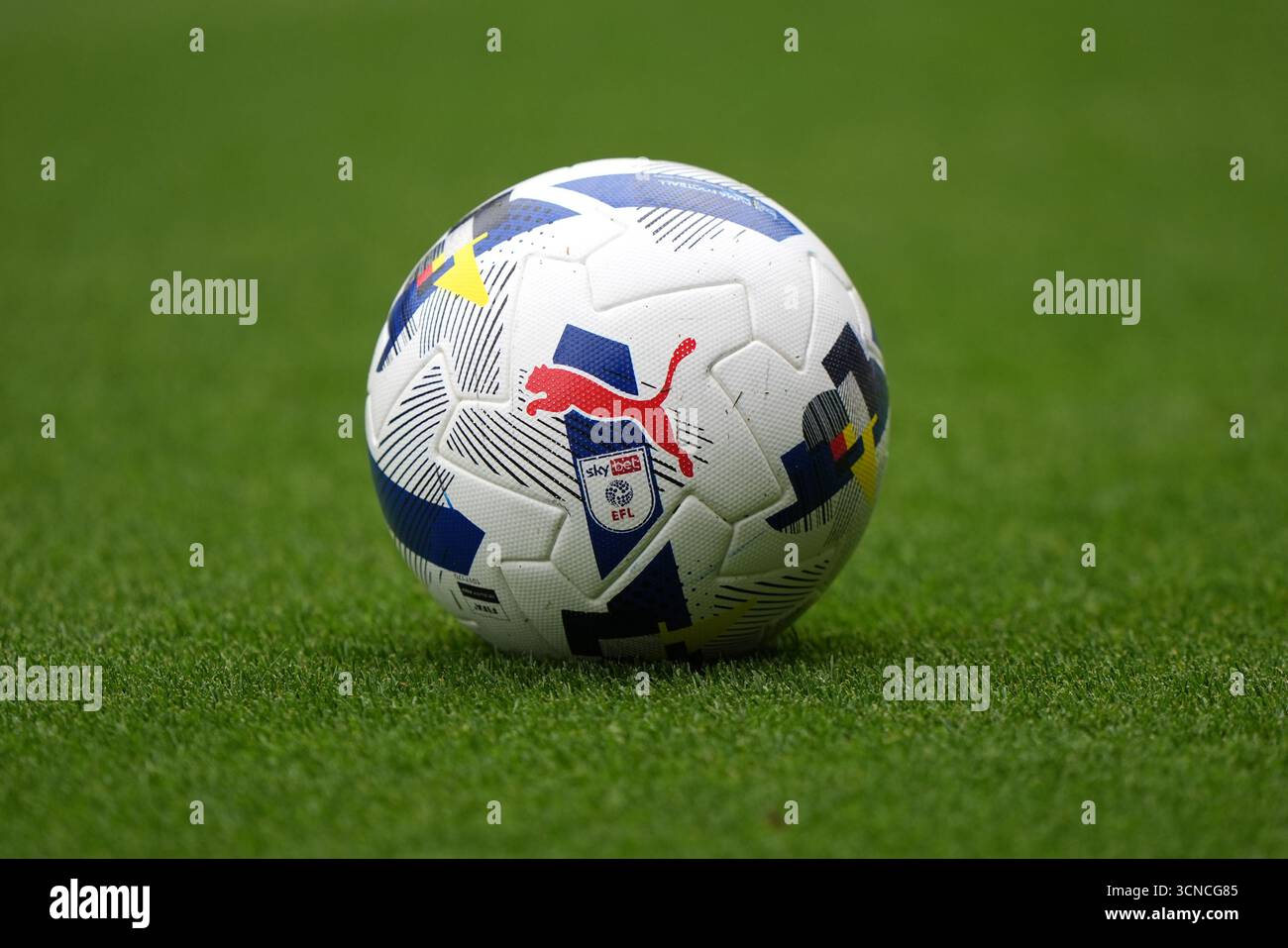 A PUMA Orbita EFL Sky Bet Football match ball ahead of the Sky Bet ...