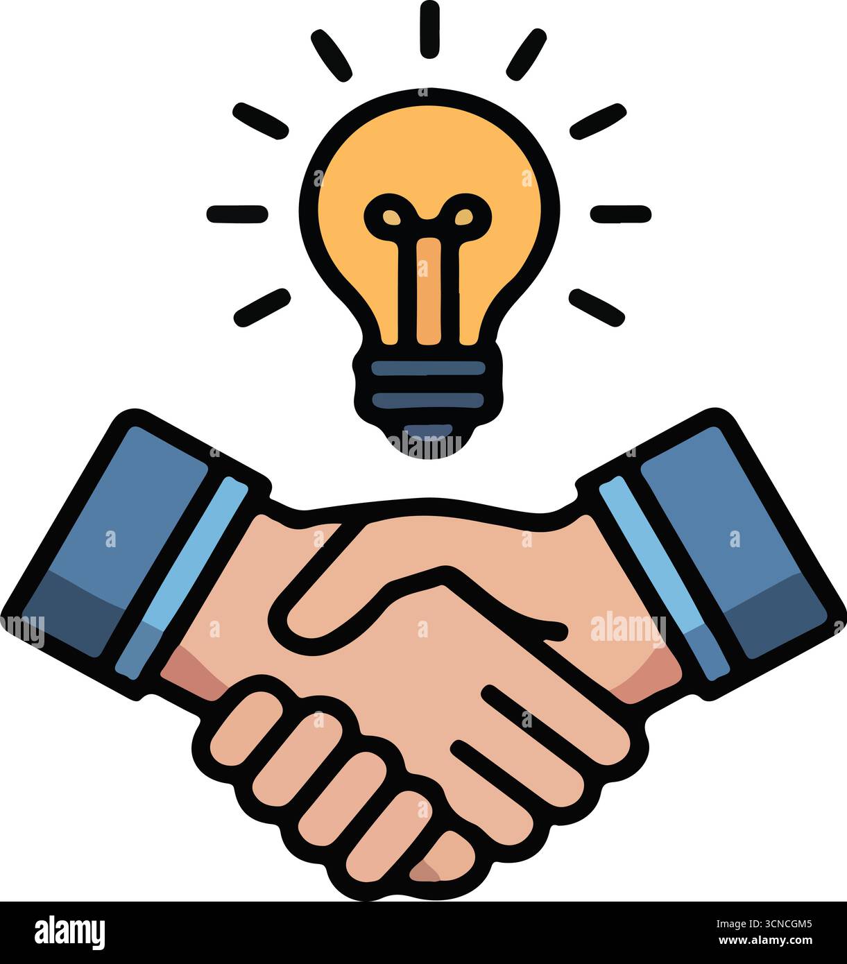 Handshake collaboration Stock Vector Images - Alamy