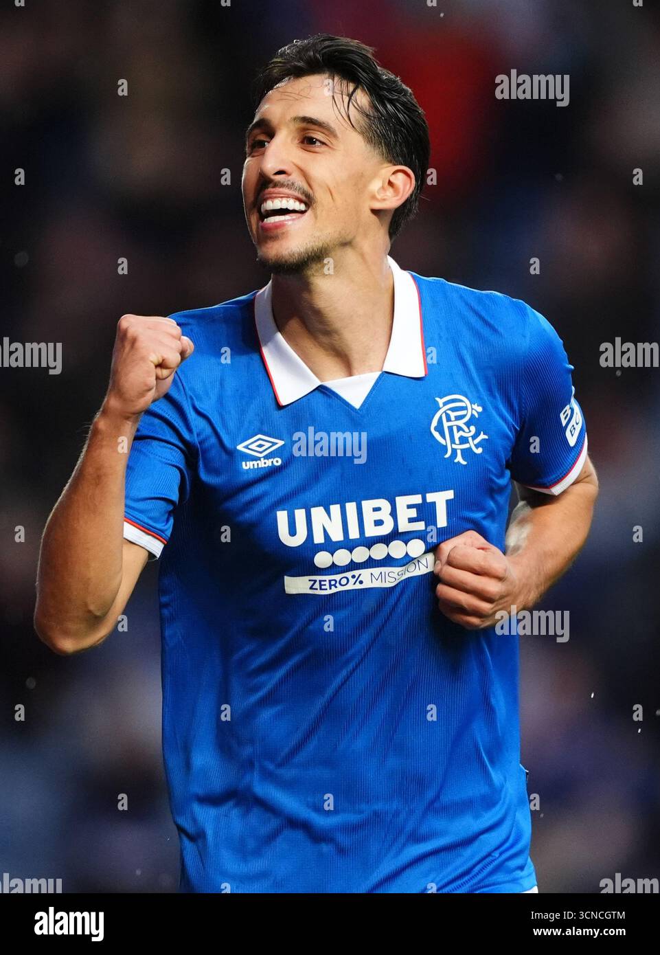 Rangers’ Bojan Miovski celebrates scoring their side's second goal of ...
