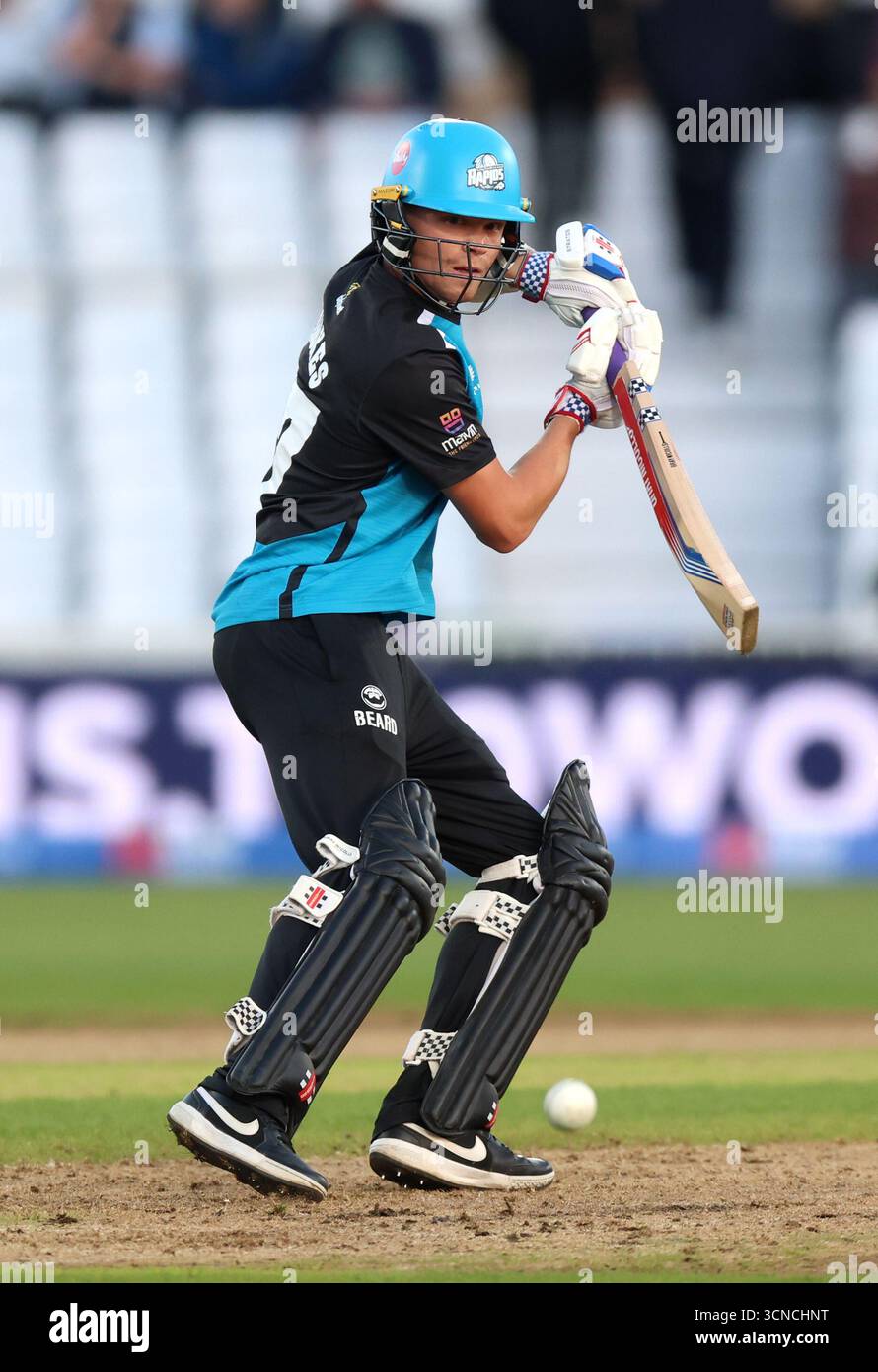 Worcestershire Rapids' Ethan Brookes bats during the Metro Bank One Day ...
