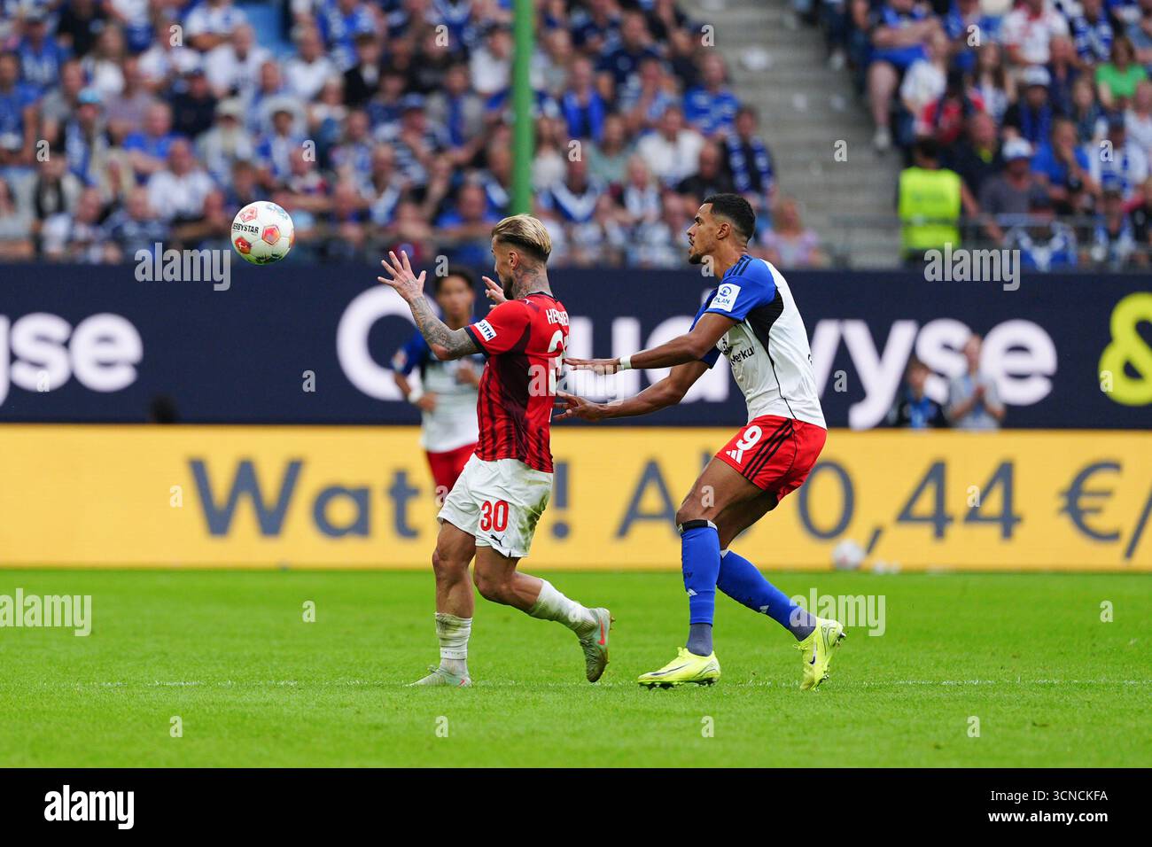 Nikas Dorsch (1. FC Heidenheim, #30), Robert Glatzel (Hamburger SV, #09 ...
