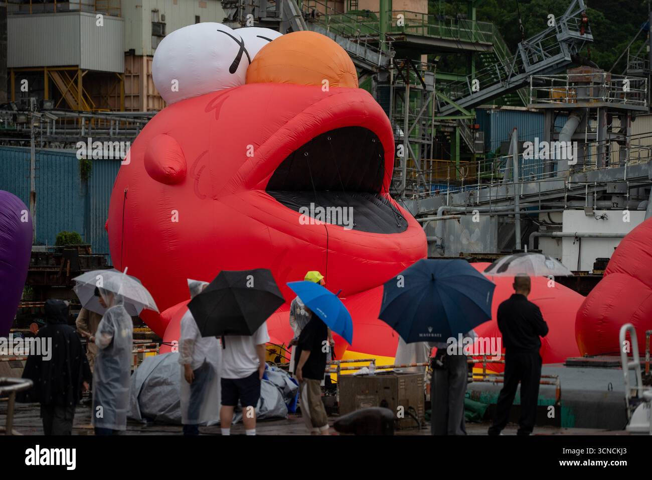 A general view showing a Elmo Inflatable Sculptures on September 20 ...