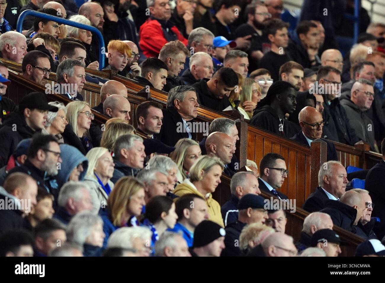 Rangers Chairman Andrew Cavenagh (centre) in the stands during the ...