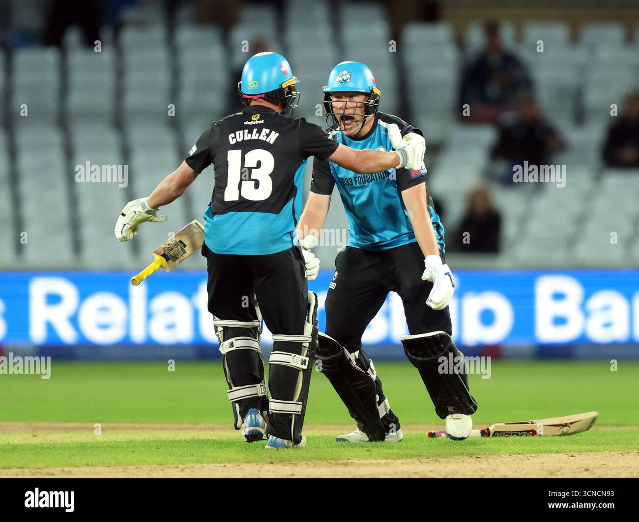 Worcestershire Rapids' Henry Cullen and Matthew Waite celebrate victory ...